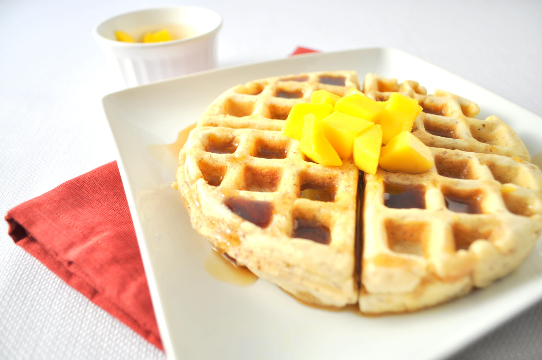 Mango Waffles - My Love For Cooking